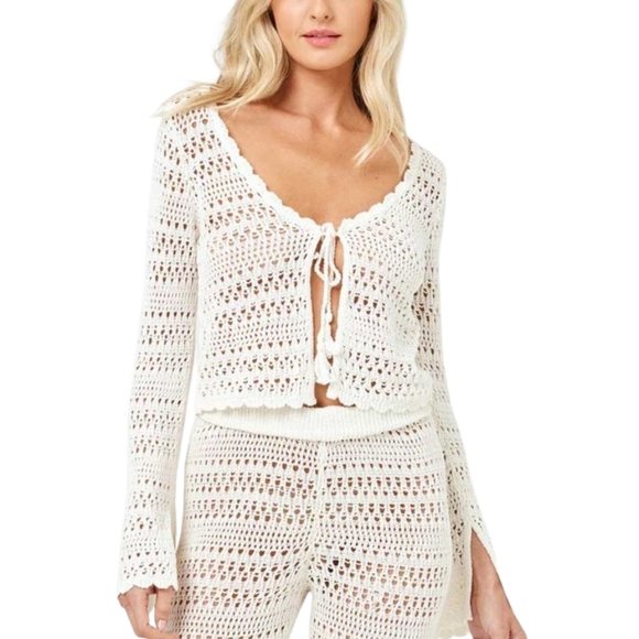 l*space | Swim | Nwt Lspace Golden Hour Crochet Cover Up Top Swim Beach ...